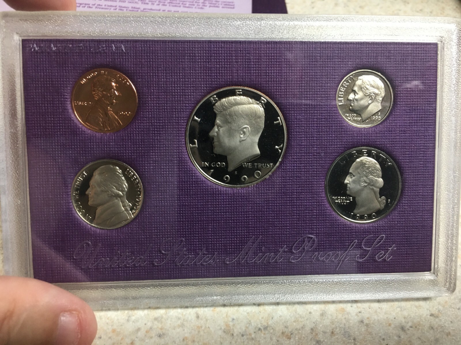 1990 NO S LINCOLN MEMORIAL PENNY ORIGINAL PROOF SET DCAM GEM SUPER RARE ...