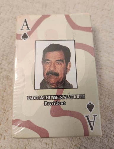 VTG IRAQI MOST WANTED-Complete Playing Card Set Iraq War Saddam Husayn ...