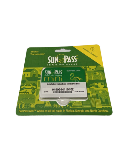 SunPass MINI Transponder Sticker Florida Prepaid Toll Program Toll ...