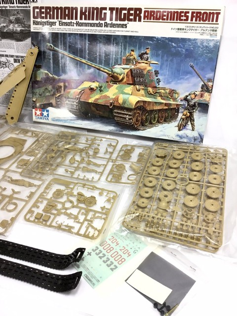 Tamiya 35252 1/35 German King Tiger Tank Model Kit With Motorcycle & 3 ...