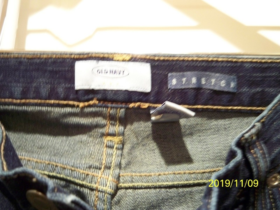 WOMEN'S OLD NAVY BLUE JEANS, SIZE 12 REGULAR, STRETCH BOOTCUT, DARK ...