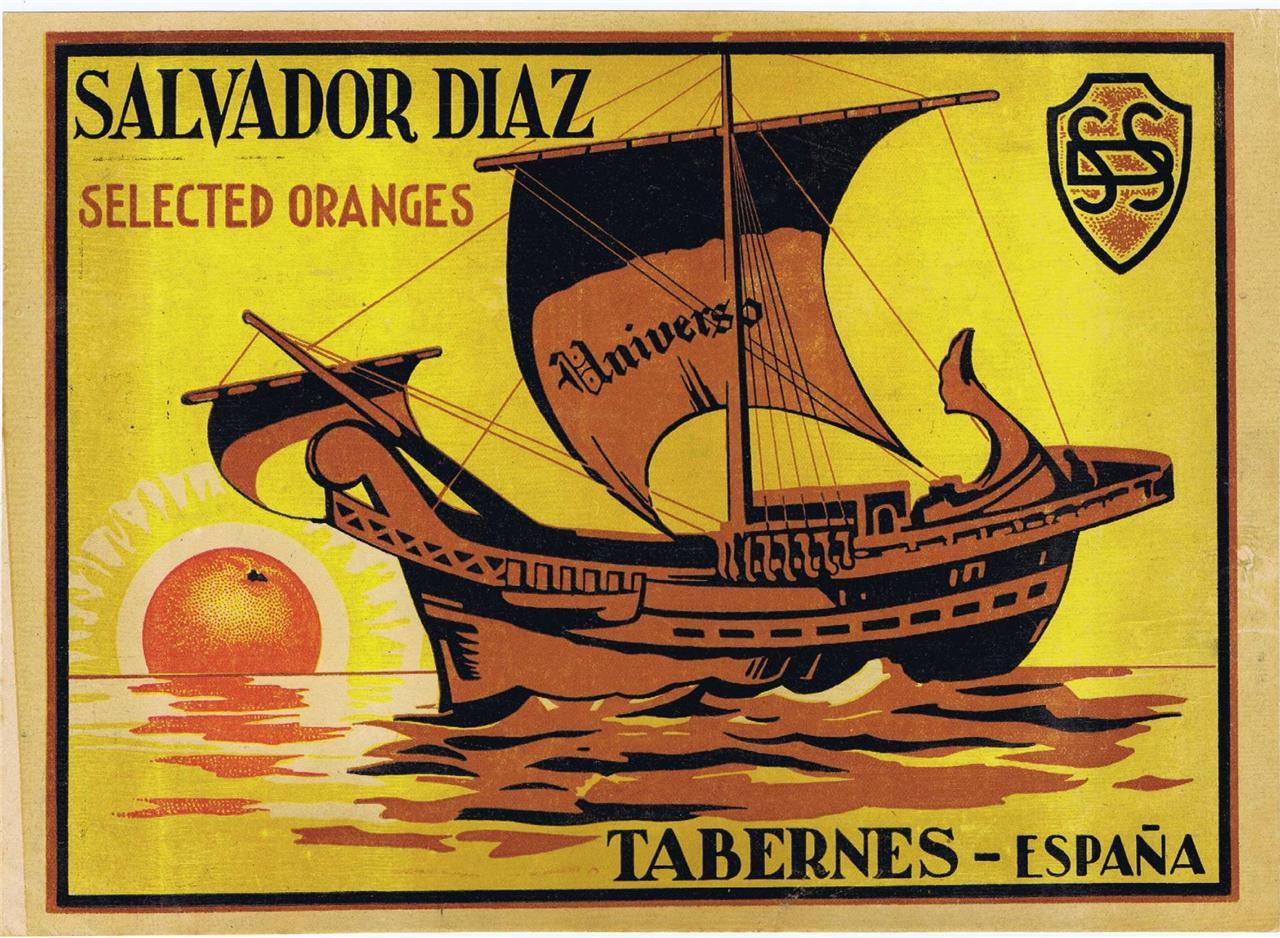 Universo original Spanish Orange Crate label | eBay