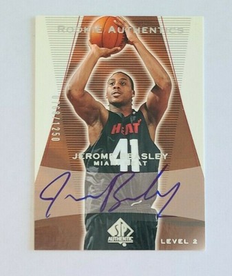 2003-04 SP Authentic Jerome Beasley Miami Heat North Dakota /1250 ...