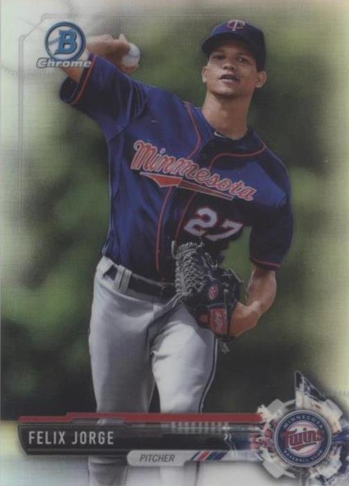 2017 Bowman Chrome - Prospects Felix Jorge #BCP166 Refractor /499 (RC ...