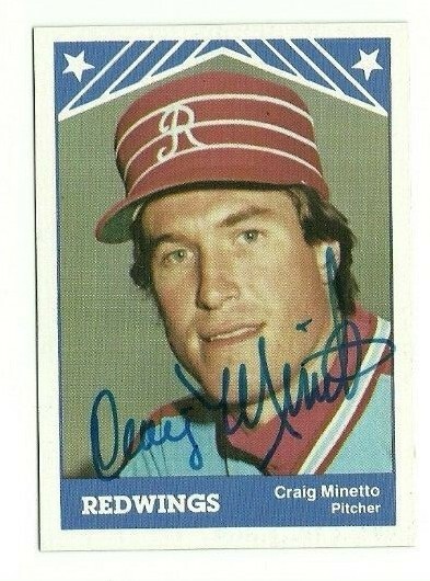 Craig Minetto 1983 TCMA Rochester Red Wings signed auto autographed ...