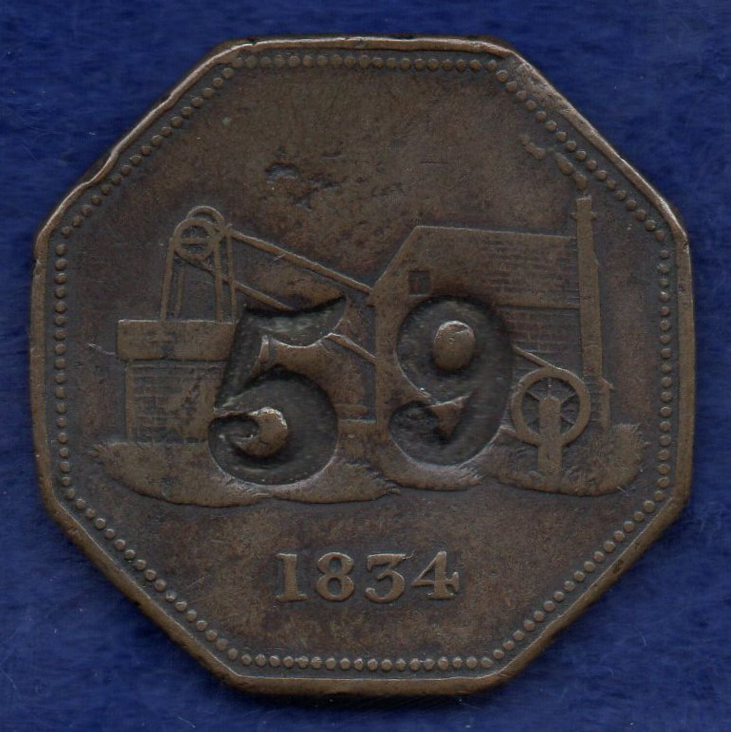 Cumberland Mining Token, Broughton 1834 with Countermark, Rare (Ref ...