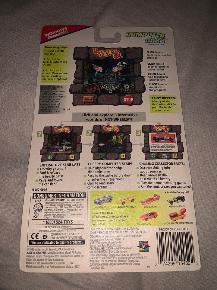 1996 1995 Hot Wheels Computer Cars Rigor-Motor 15452 | eBay
