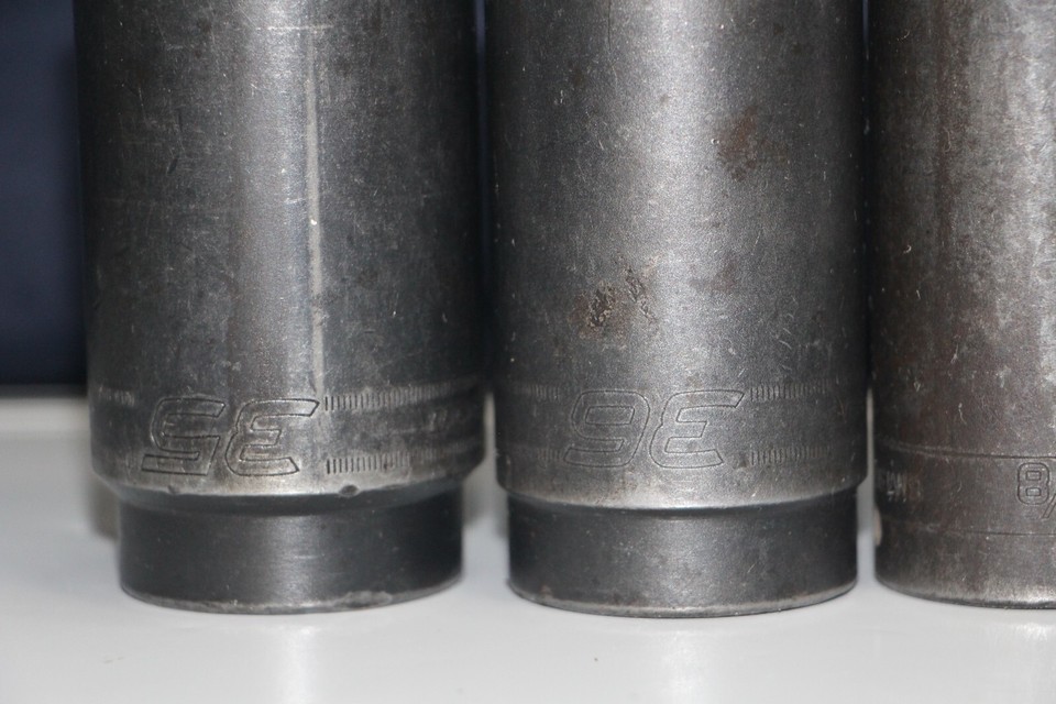 Snap On 1/2" Drive 6 Point Deep Impact Sockets 2 & 3 12 Point Deep ...