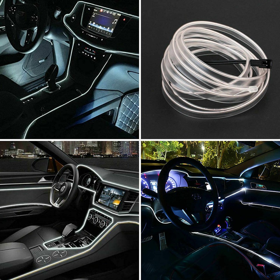 9.8FT Auto Car Interior Atmosphere Wire Strip Light LED Decor Lamp ...