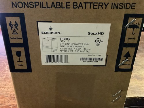 Emerson SPS850 Off-Line Uninterruptible Power Supply 850V-Out 120V-In ...