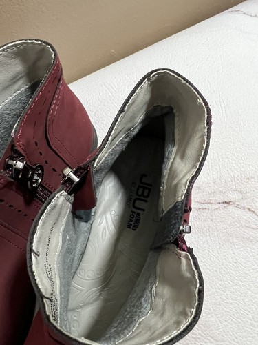 JBU Jambu Juno Maroon Suede Leather Zip Ankle Boots Womens 9 M | eBay