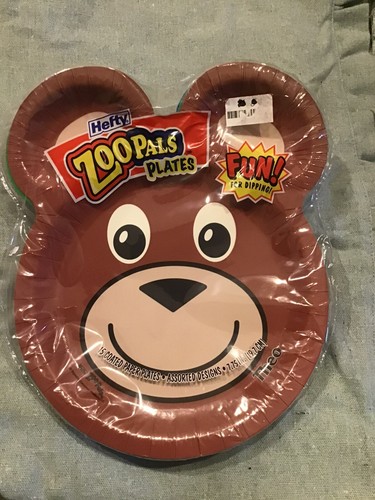 Hefty Zoo Pals 15 Pack Coated Paper Plates For Kids | eBay