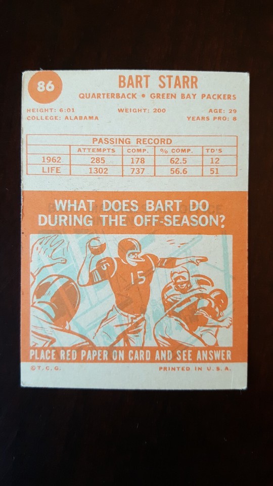 1963 topps football cards #81 and up, complete your set, Short prints ...