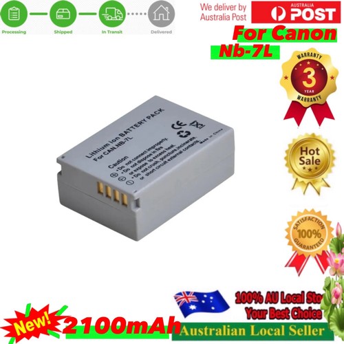 2100mAh New LI-ION Battery pack for Canon NB-7L NB7L Powershot G10 G11 ...