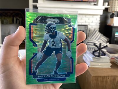 2021 Panini Prizm Patrick Surtain II RC Neon Green SP Pulsar #374 Broncos Rookie | eBay