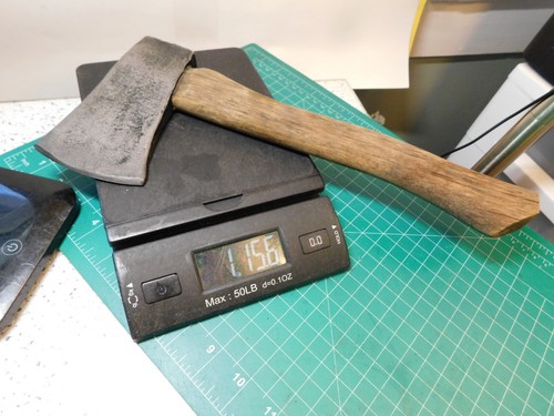 Vintage 13" long Single Bit Camping Axe Hatchet 2lb 3 3/16" edge x 5 1/ ...