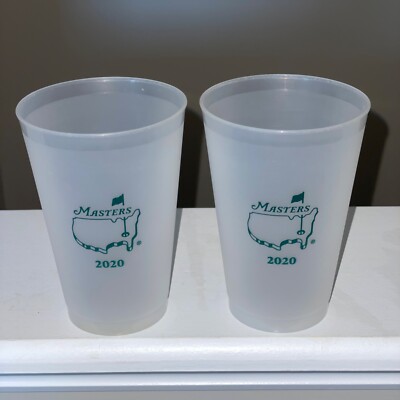 Masters Tournament 2020 Plastic Cups Set of Two Augusta National Golf ...