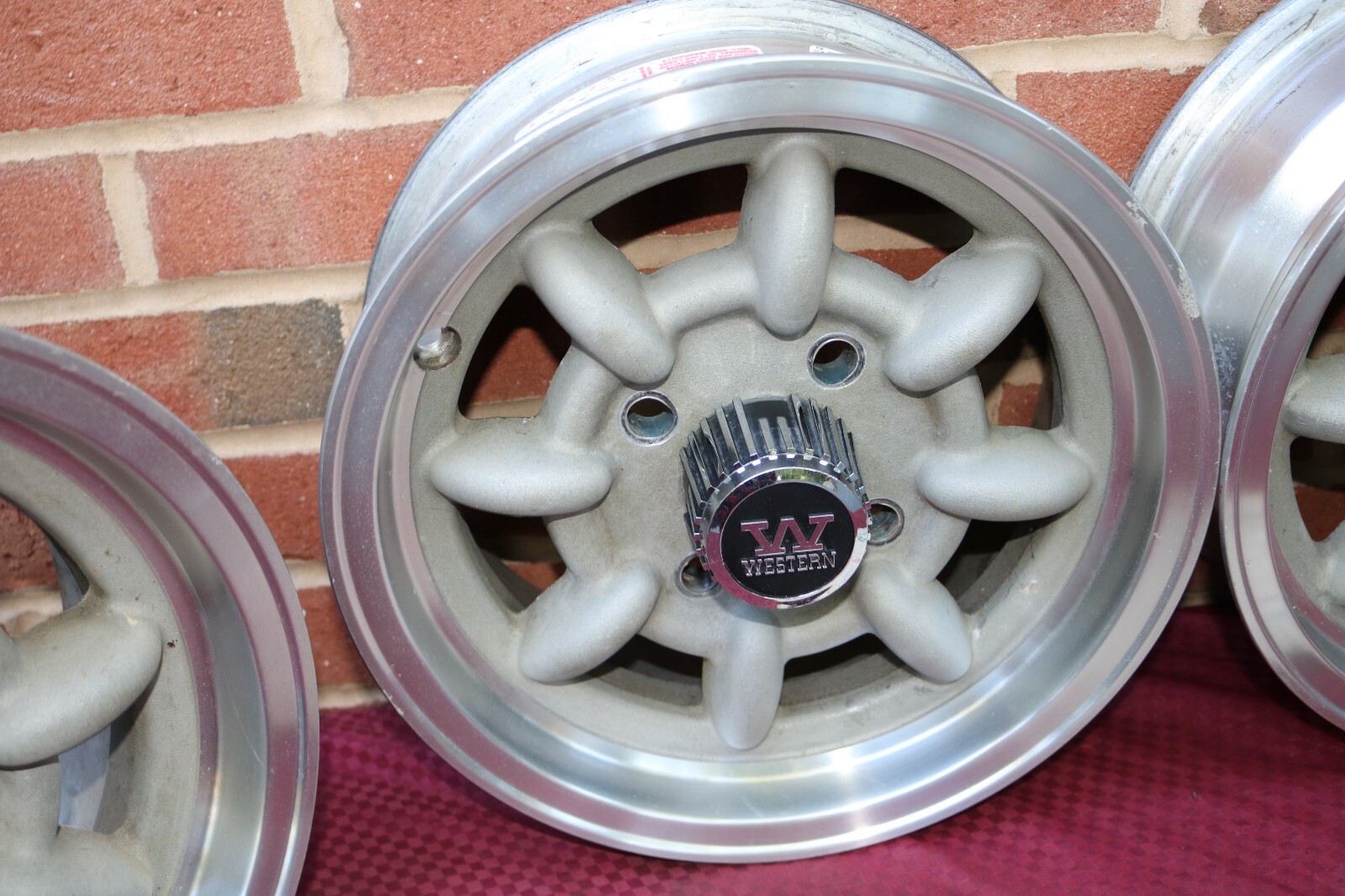 Vintage Western Superlite 13x5 Aluminum Wheels Mazda RX7 Datsun B210 ...