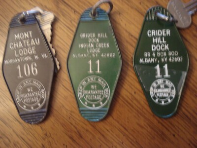 3 Hotel Keys & Fobs 2 from Grider Dock Lodge KY, 1 from Mont Chateau ...
