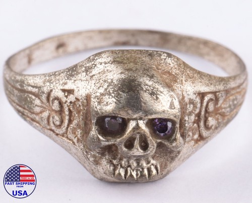 Ring WW1 Skull WW2 Gothic WWI Skeleton WWII Biker Goth Death Punk Band ...