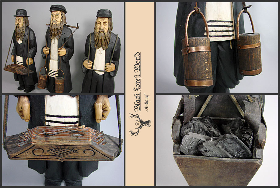 hand carved wooden jewish statue Klezorim sculptures woodcarving | eBay