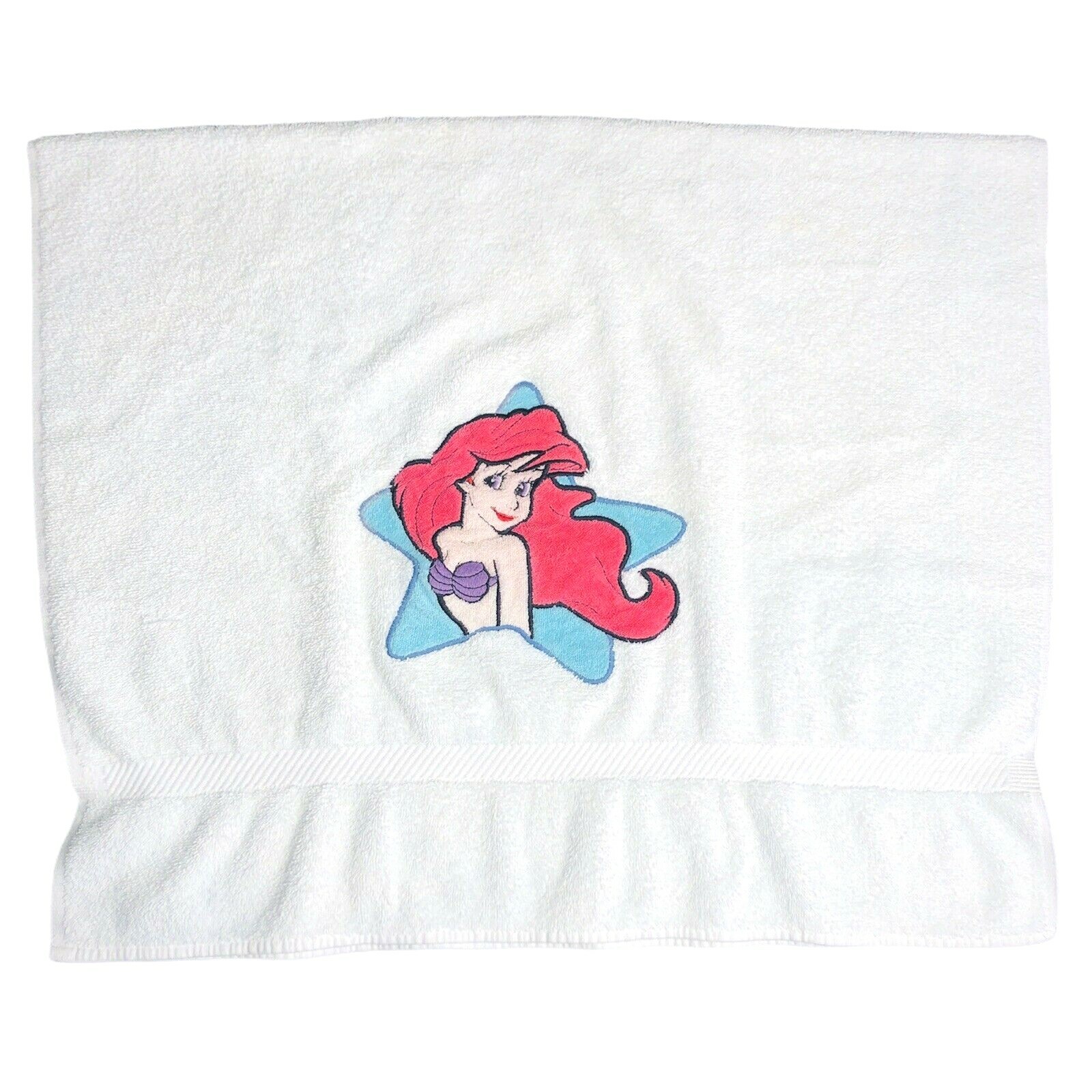 Vintage Disney Little Mermaid Ariel Bath Towel Wash Cloth 90s Movie ...