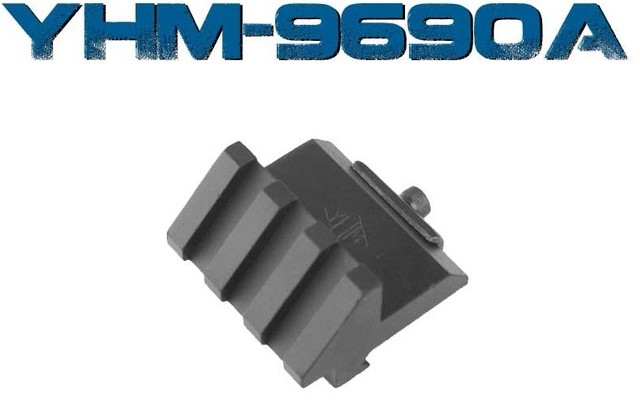 Yankee Hill Machine - YHM 3 Slot Picatinny 45 Angle Offset Riser Mount ...