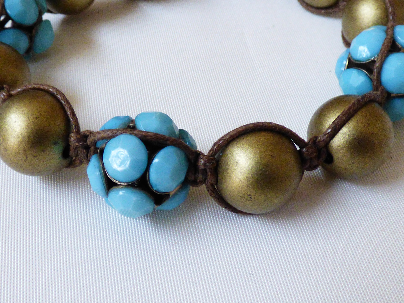 Blue & Pearly color draw string fashion bracelet | eBay