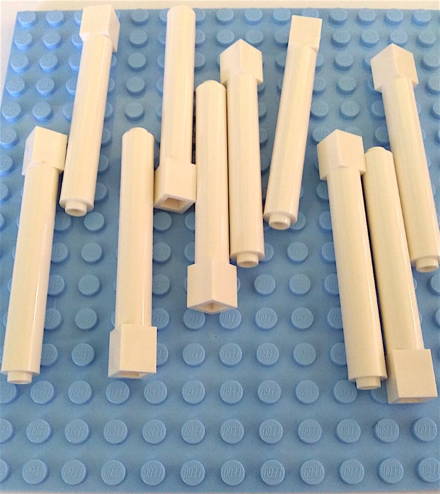 Lego 1 x 1 x 6 Support Solid Pillar Bridge Building Porch Light Pole ...