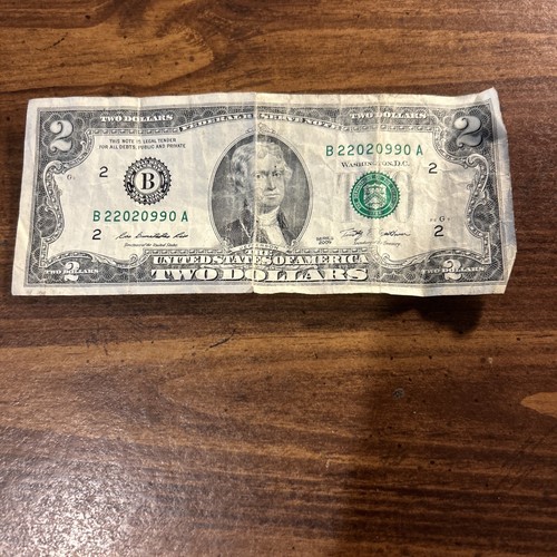 2 DOLLAR BILL 2009 SERIES A Unique Serial # 22020990 Two Triple 1 ...