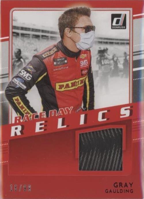 2021 Panini Donruss NASCAR - Race Day Relics Gray Gaulding #RDR-GG Red ...
