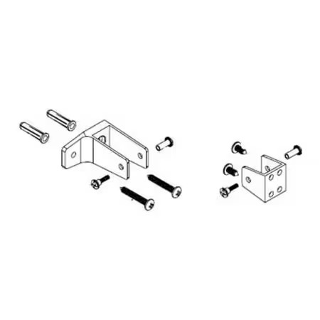 BRADLEY HDWT-Z2PE Bradley Bathroom Partition End Panel Hardware Kit ...