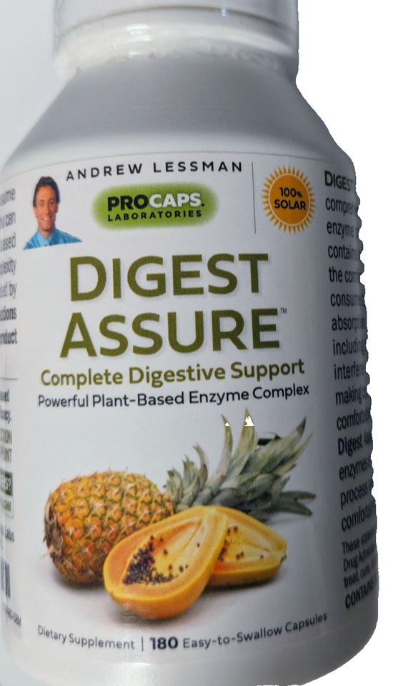 New Sealed ANDREW LESSMAN Digest Assure Complete Digestive Support 180 ...