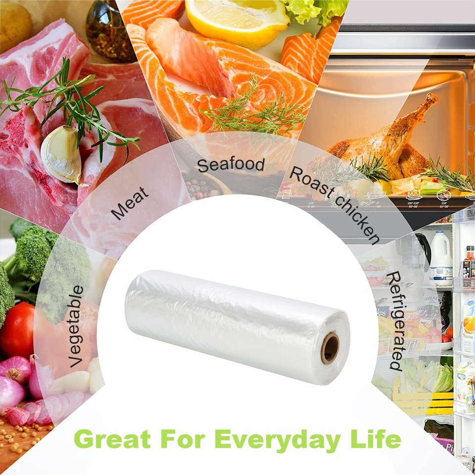 Food Storage Bags, 1 Roll 16 x 20 Plastic Produce Bag on a Roll Fruits ...