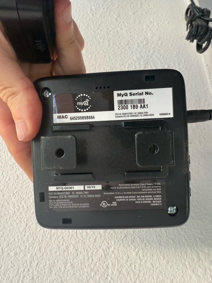 Chamberlain MYQ-G0301 Smart Garage Hub With Power Adapter And Sensor | eBay