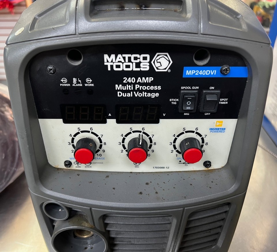 MATCO TOOLS INVERTER DUAL VOLTAGE MIG/STICK/TIG/SPOOL GUN WELDER ...