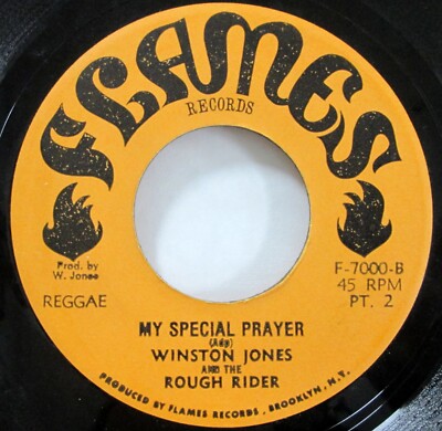WINSTON JONES & ROUGH RIDER 45 My Special Prayer FLAMES Reggae VG+ ...