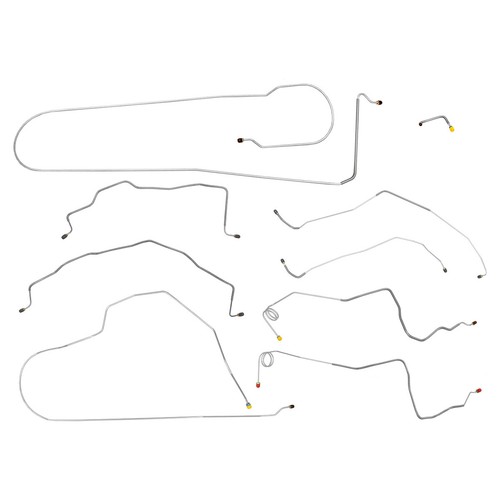 1981-87 Chevrolet GMC Truck Long Brake Line Set 1 Ton Rear Valve Crew ...