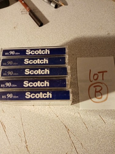 Rare lot 5 K7 Scotch BX 90-135m-Vintage Audio Cassette Tape-normal boas ...