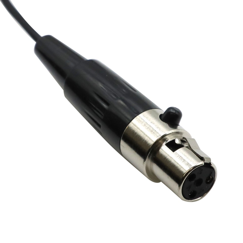Black Headset Mic Wear Microphone Mini XLR 4 Pin TA4F For Shure ...