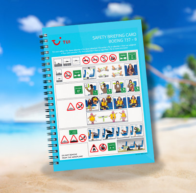 TUI 737-8 Safety Card - Custom Aviation Themed Notebook - Cabin Crew ...