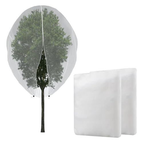 2 Pcs Fruit Tree Netting with Zipper and Drawstring Bird Netting for ...