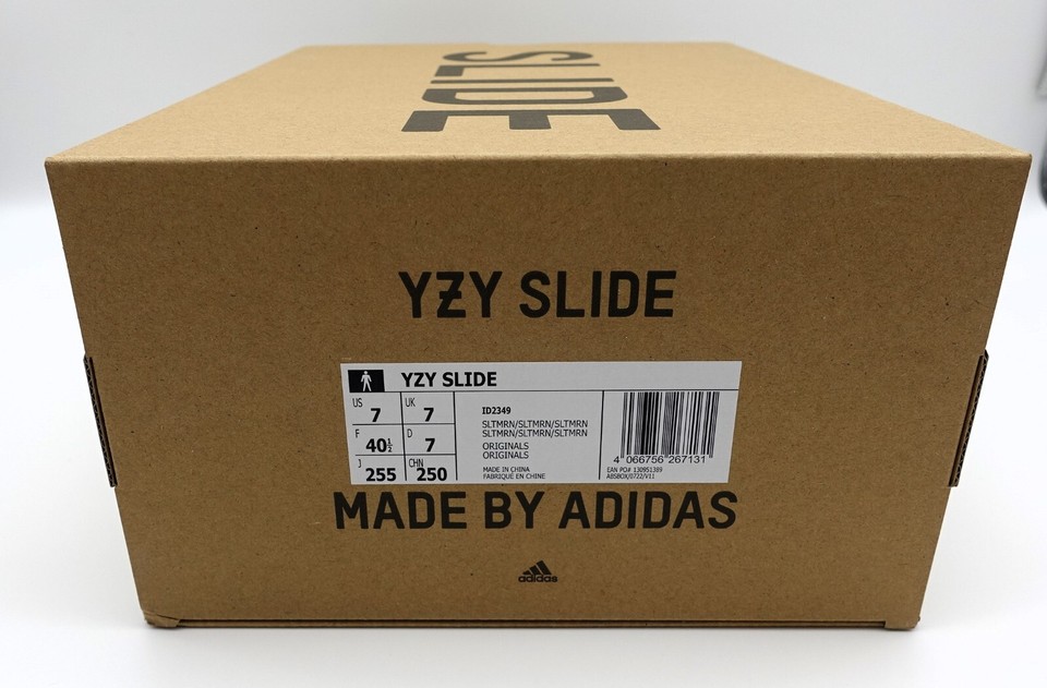 US 7 Brand New Adidas Yeezy YZY Slide Originals Slate Marine By Kanye ...