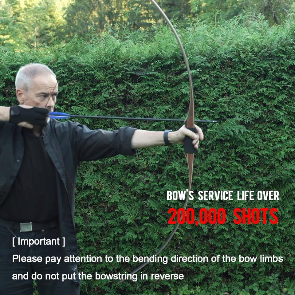 68” Royal X8 Longbow Traditional Wooden Hunting Bow Handmade Hunting ...