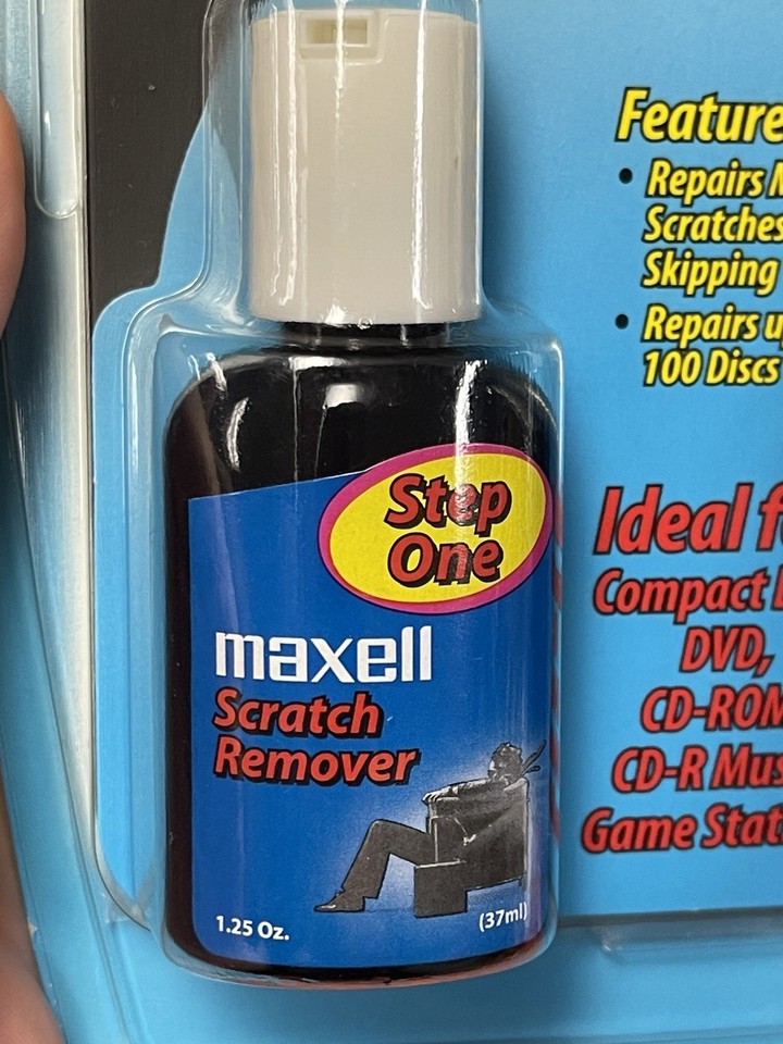 NEW SEALED Maxell Disc Scratch Repair Kit CD-335 Disc Fixer CD DVD ...
