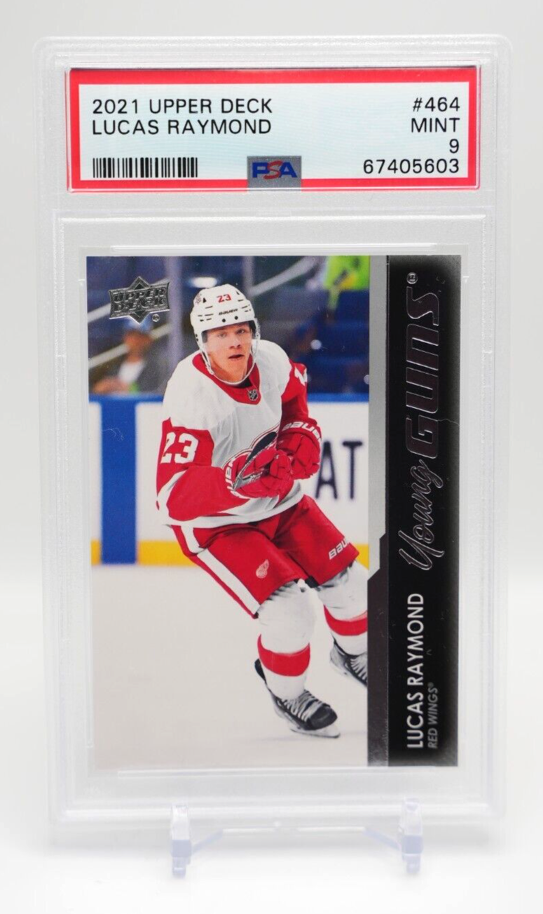 2021-22 Upper Deck Series 2 Young Guns Lucas Raymond #464 PSA 9 MINT ...