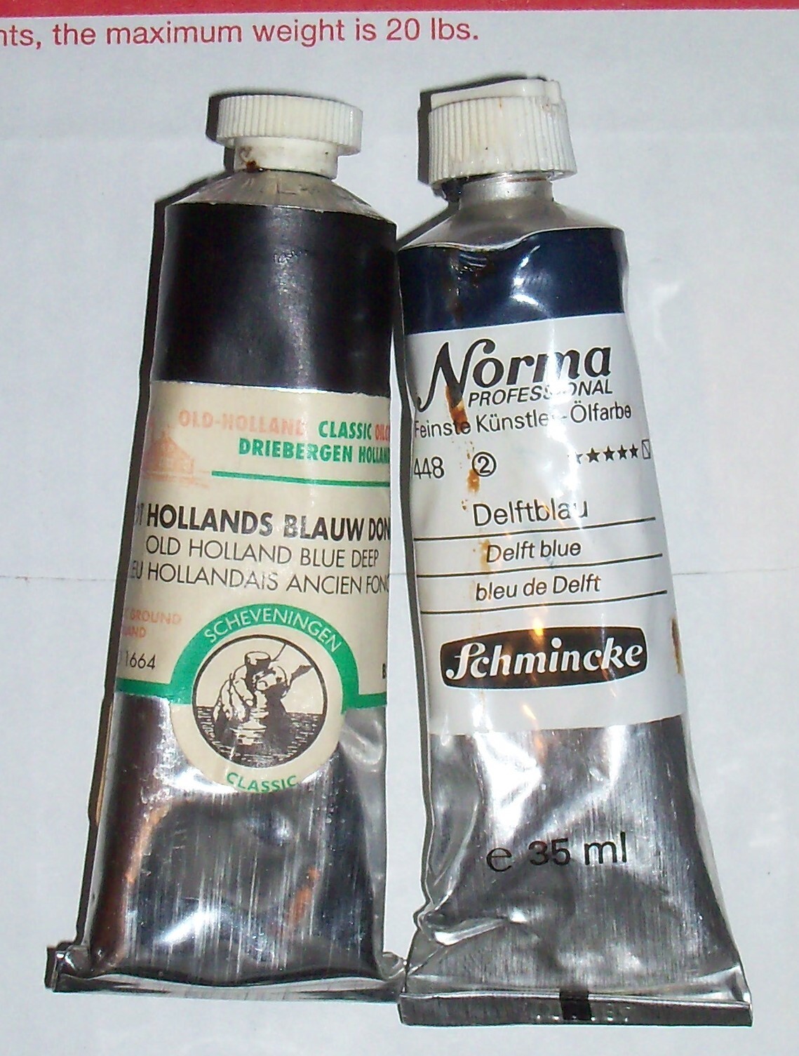 Lot Of 2 Deep Blue Oil Paints Old Holland Oil Paint Schminke Norma Oil lot-of-2-deep-blue-oil-paints-old-holland-oil-paint-schminke-norma-oil