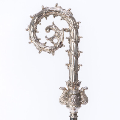 NEW Traditional Bishop Crosier - all Silver Plated - Bishop Staff ...