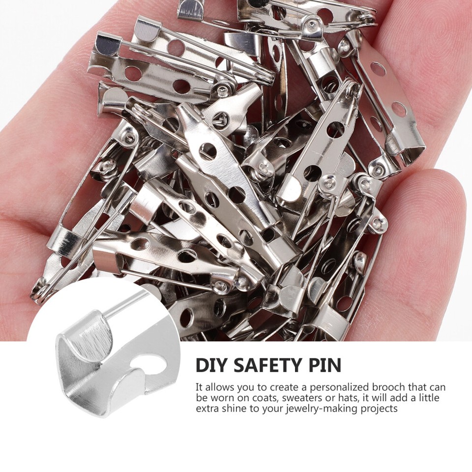 Metal Brooch Locking Pin Badge Safety Catch Pin Backs | eBay