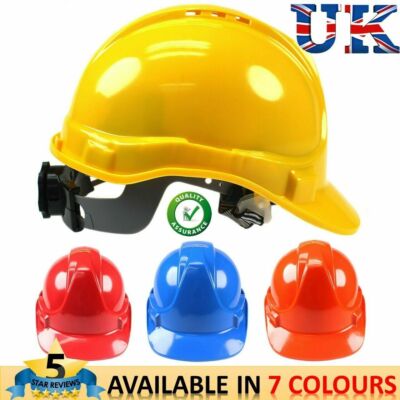 MENS HARD HAT SAFETY HELMET CONSTRUCTION BUILDERS SITE HEAD PROTECTION ...